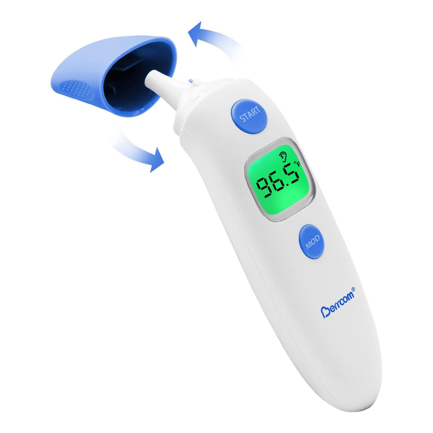 Buy Berrcom 3 in 1 Forehead & Ear Thermometer - Touchless Digital ...
