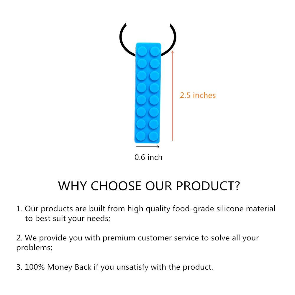 5 Silicone Kau Bite Ring Necklaces - Soft Sensory Toys for Autism ...