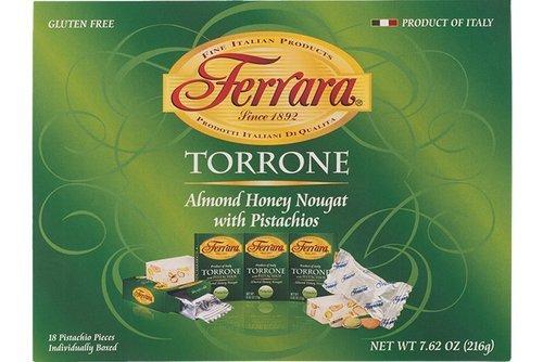 Ferrara Pistachio Torrone 18pc Box - Delicious Italian Nougat Treat ...