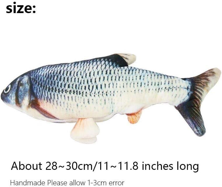 Bikirin Flopping Fish dog activity toys Realistic and Interesting Plush ...