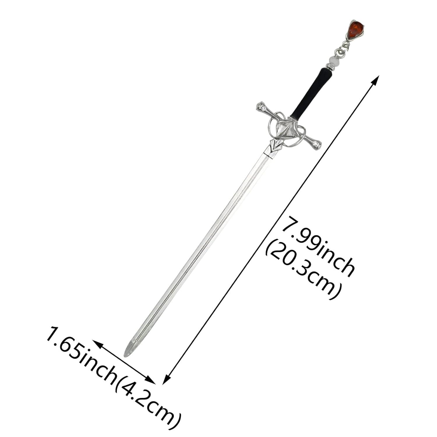 2 Pack Chinese Sword Tassel Hair Sticks for Women Buns with Hair Gems ...