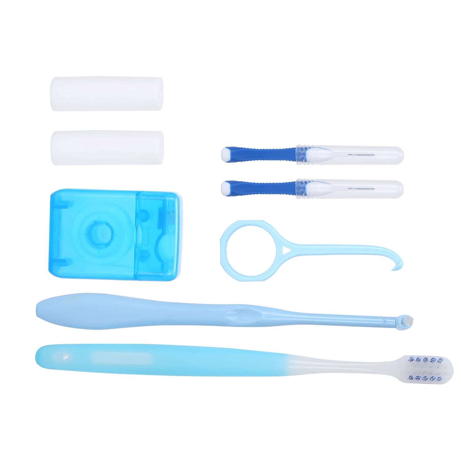Portable Oral Care Kit for Braces: Interdental Brush Dental Wax Floss ...