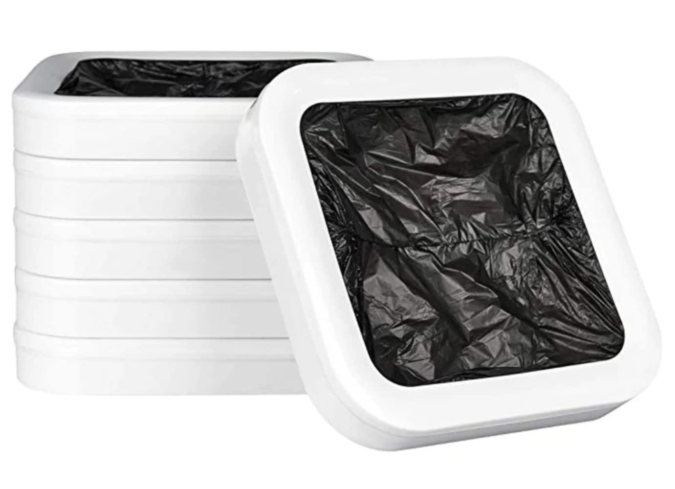 Replacement Refill Rings & Hard-Wearing Black Garbage Bags for ...