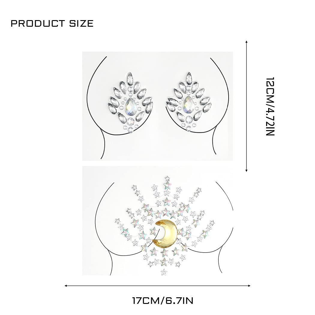 Ludress Crystal Body Stickers - Sparkly Mermaid Body Jewelry for Women ...