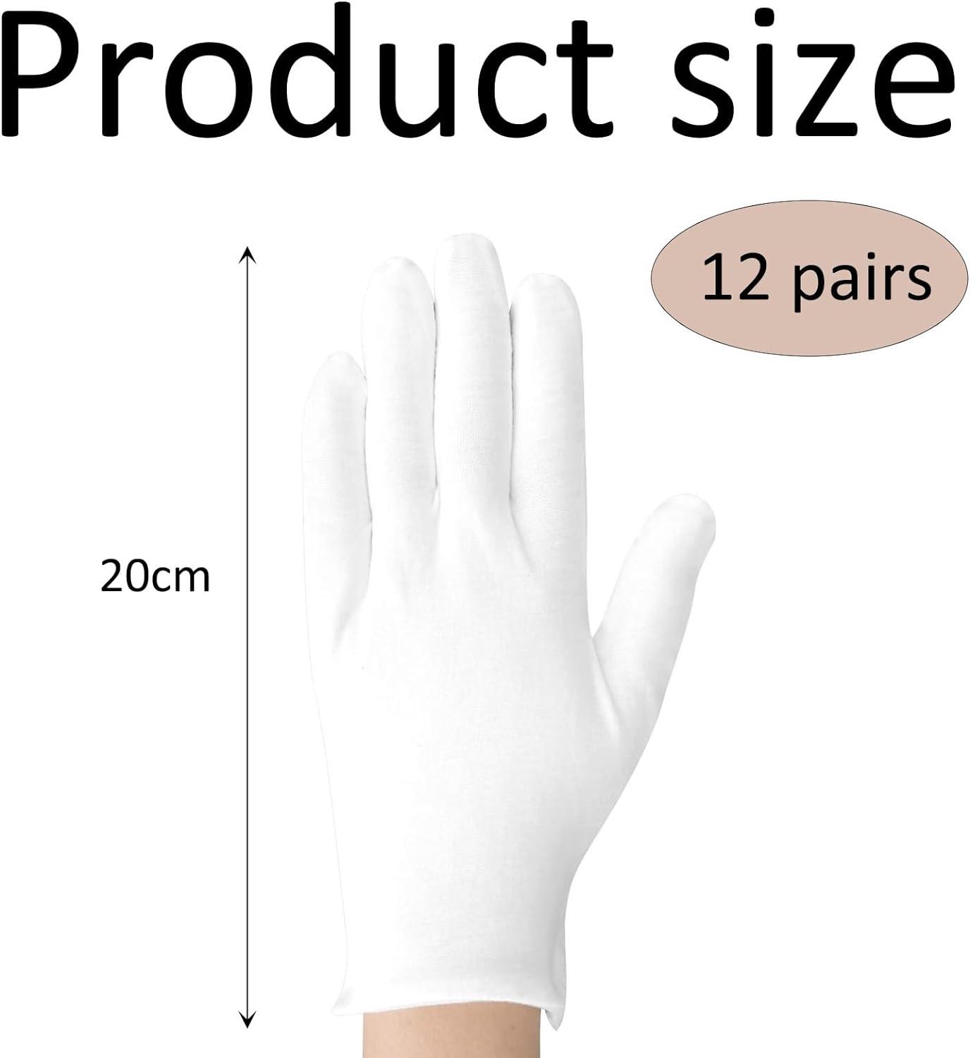 Cotton Gloves 12 Pairs White Cotton Gloves White Soft Cotton Gloves ...