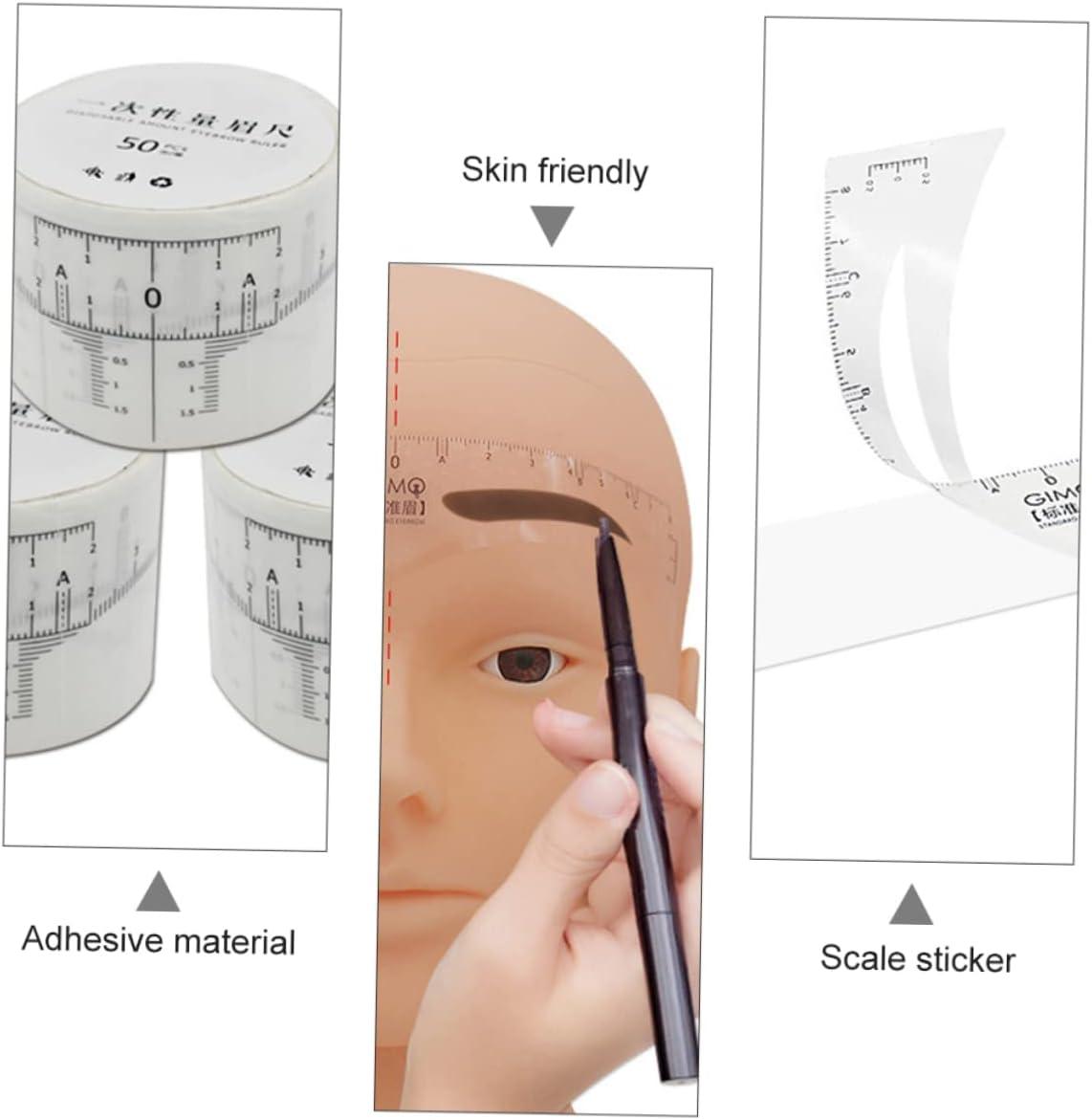 Hemoton 1 Roll Disposable Ruler Eyebrow Microblading Ruler Scale White ...