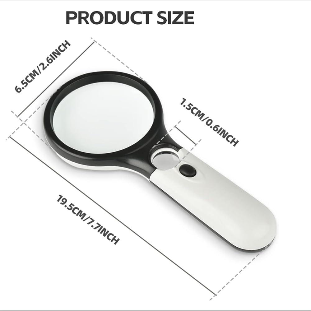 Hand held Magnifier Elderly readable Dual Lens Dual Lens Magnifying ...