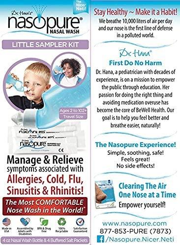 Nasopure Nasal Wash Little Sampler Kit | Comfortable Sinus Rinse ...