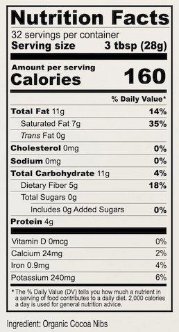 Anthony's Organic Cacao Cocoa Nibs 2 lb - Gluten Free, Batch Tested - 1 ...