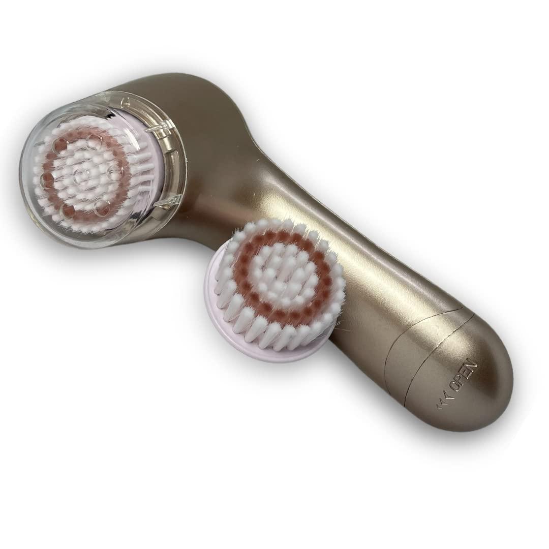 Water-Resistant Facial Cleansing Spinning Brush with 2 Exfoliating ...