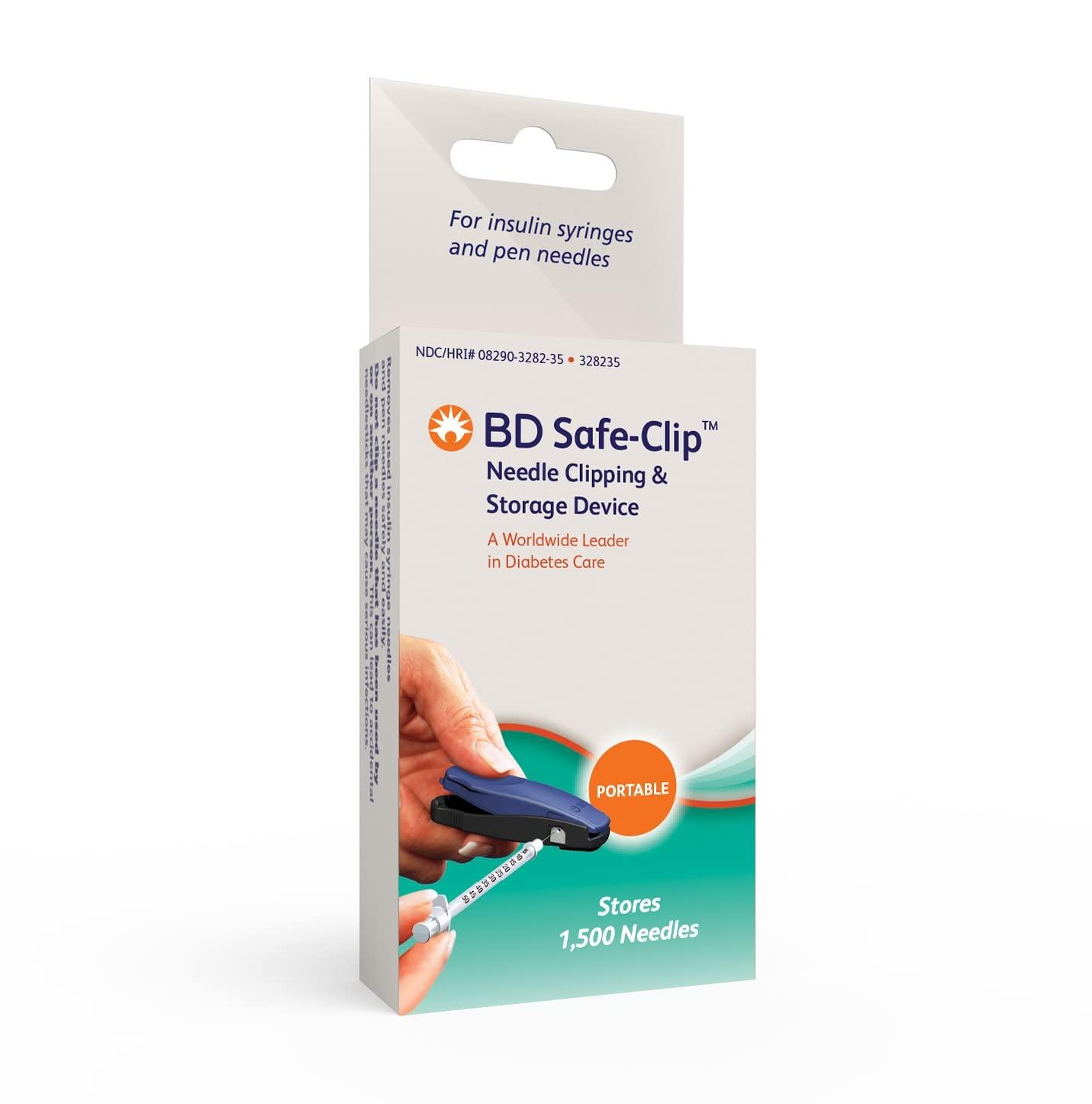 BD Safe-Clip Needle Clipper with Mini Sharps Container - Holds 1500 ...