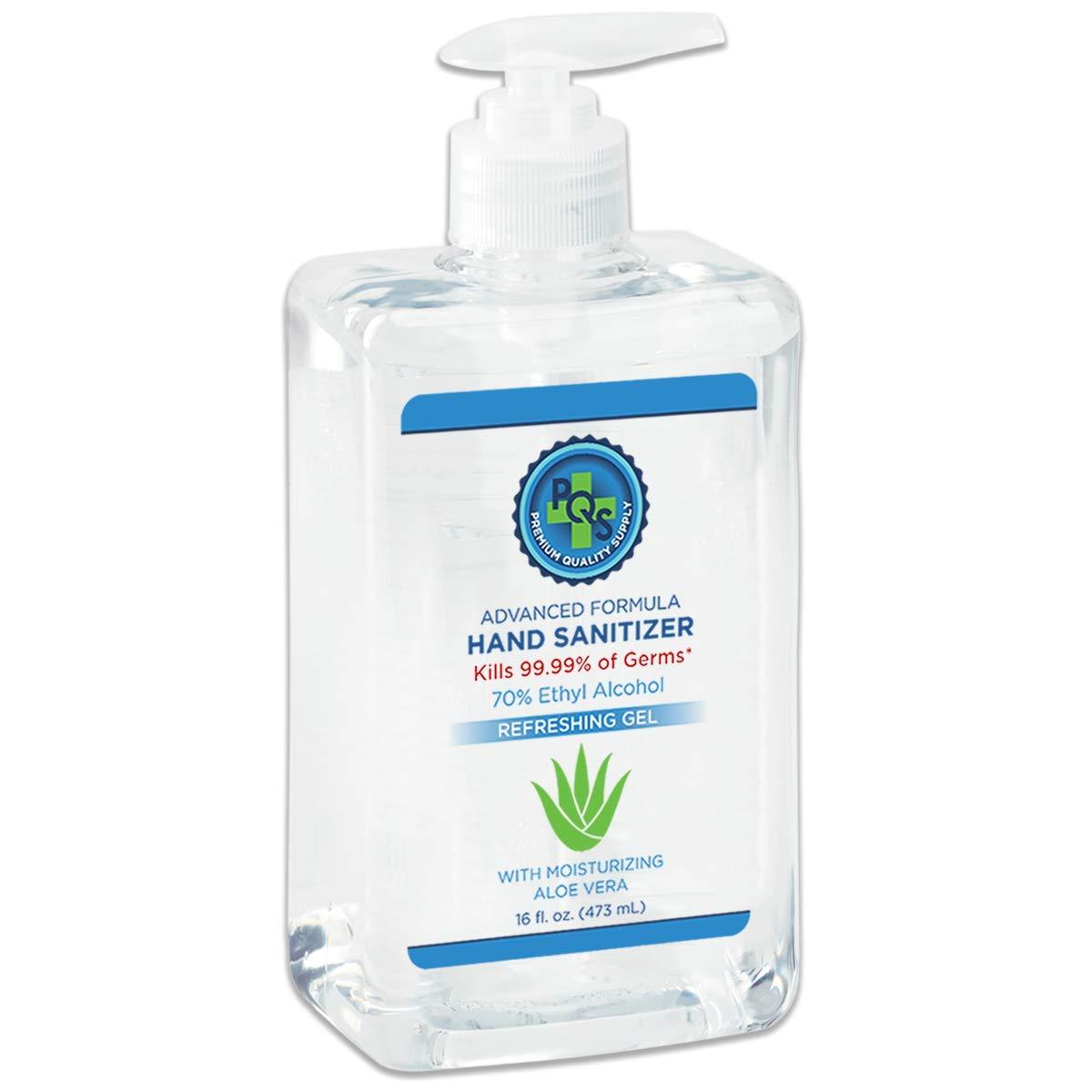 Hear Clear PQS 16oz Hand Sanitizer Gel - 70% Alcohol with Aloe & Lemon ...
