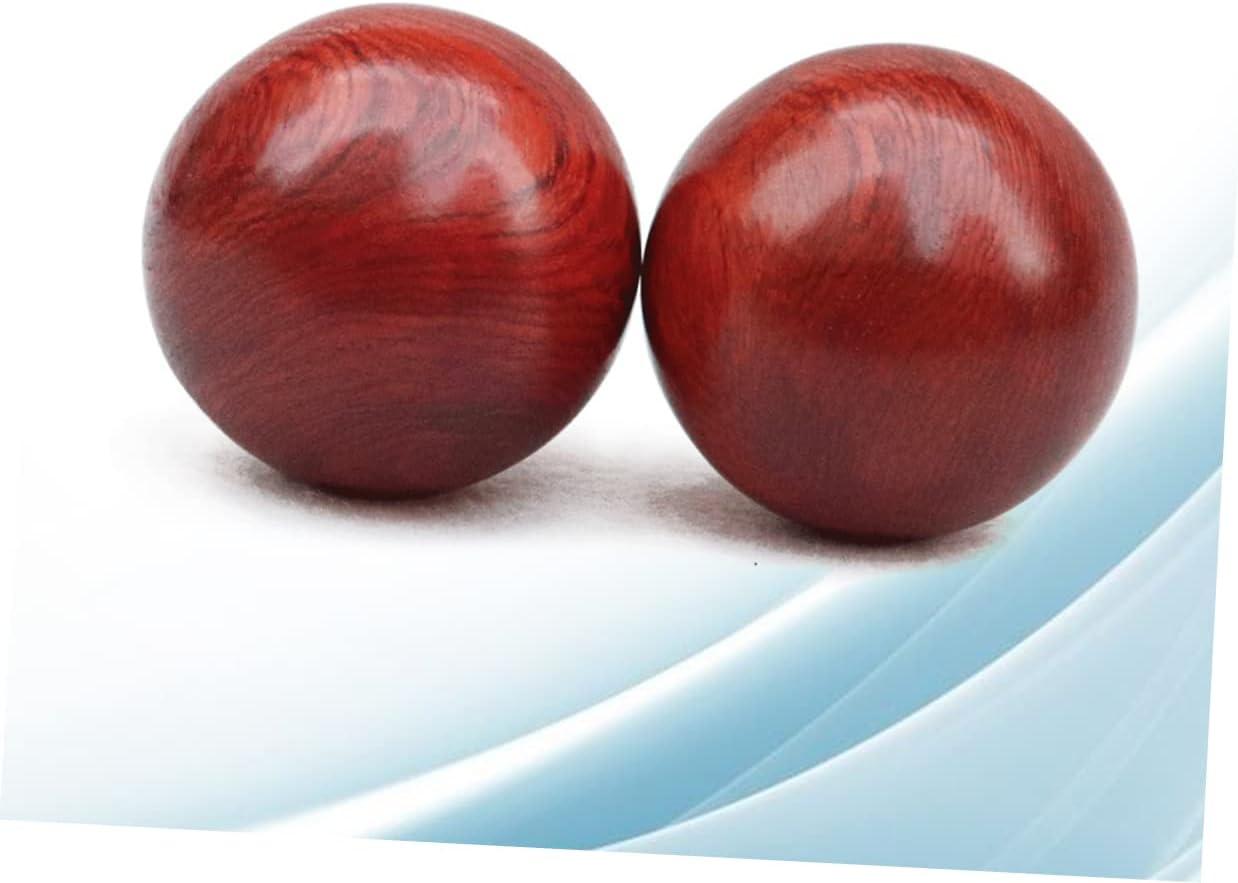 Portable Wooden Roller Balls Massage Set - 2 Stress Relief Balls - Hand ...