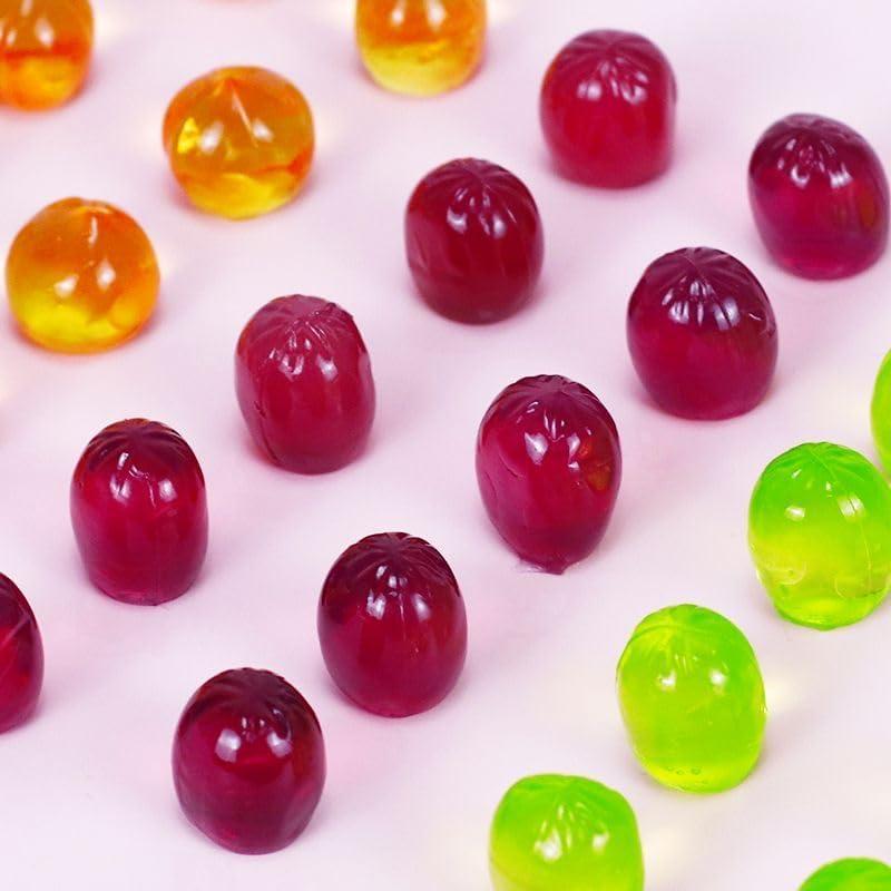 White peach peeling gummies Grape fruit soft candy Children's fudge ...