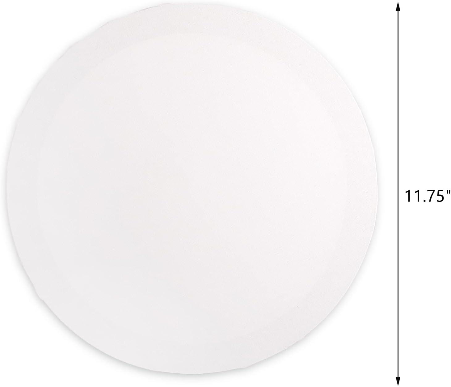 6 Pack 12 Inch Round Canvas Panels - Pre-Stretched Blank Painting ...