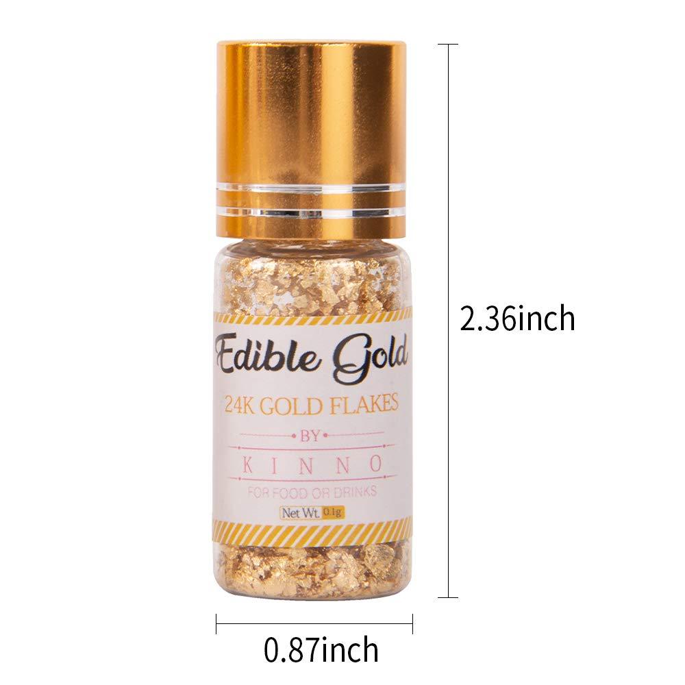 100mg 24k Edible Gold Flakes - Pure Gold Sprinkles for Cake Decorating ...