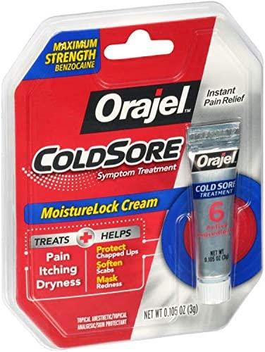 Orajel Moisturelock Cold Sore Treatment Cream 0.105 oz - Fast Relief ...