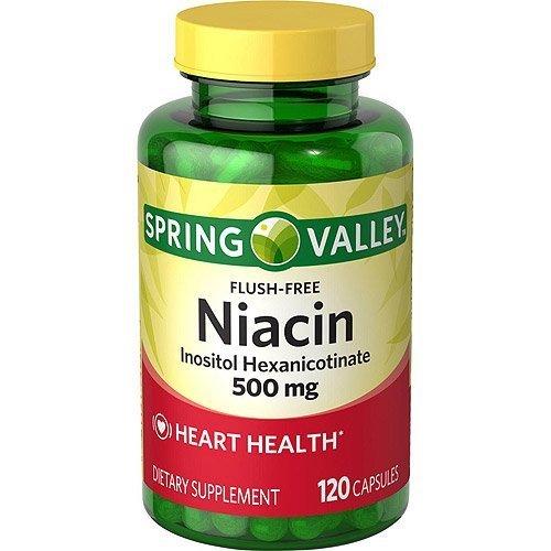 Spring Valley Flush Free Niacin 120 CT Dietary Supplement - Supports ...