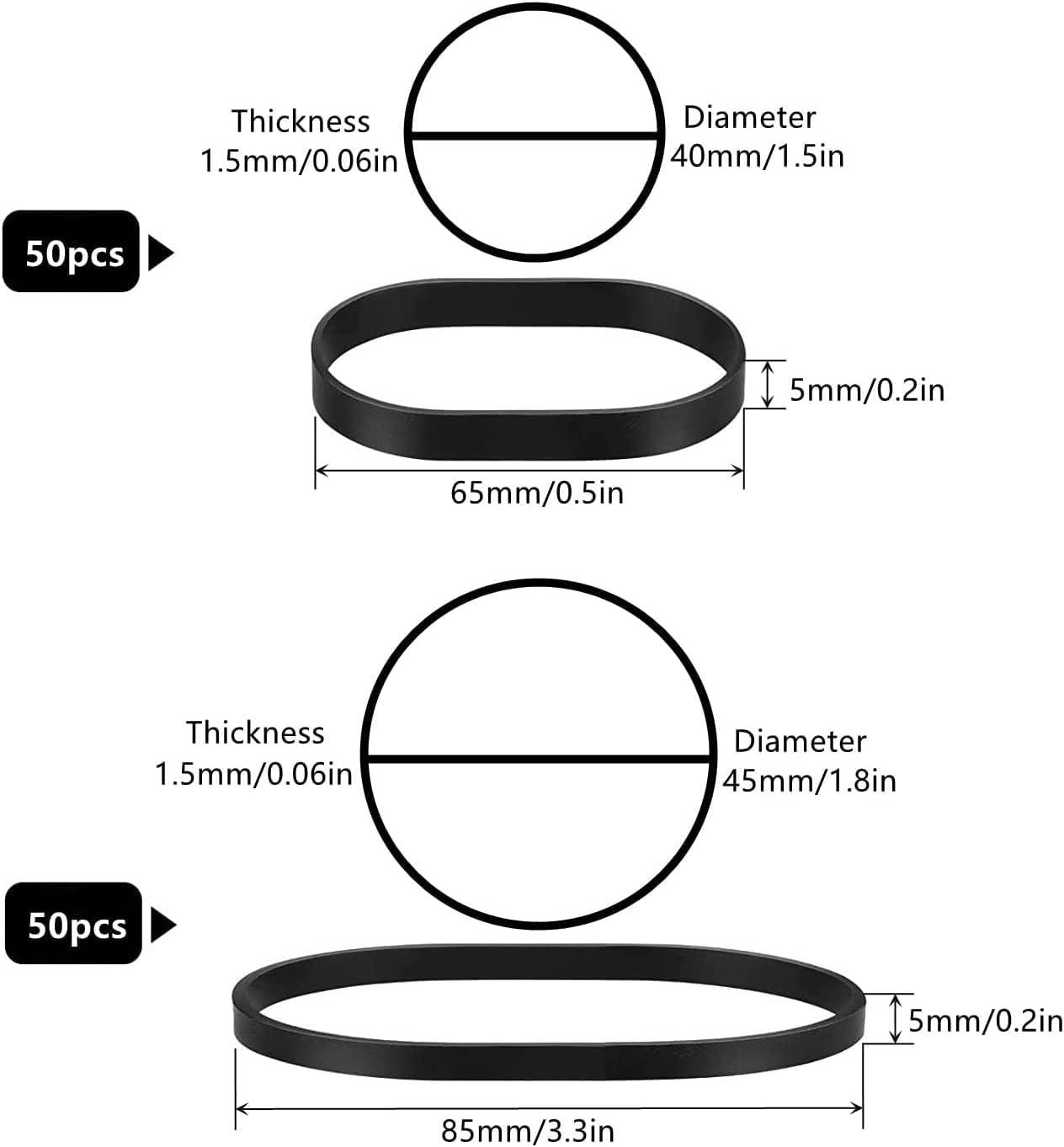 100-Piece Tactical Rubber Bands Set for Outdoor Activities - Heavy Duty ...