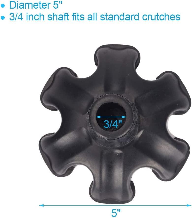 HNYG 3/4 inch 6-Pack Non-Skid Rubber Cane Tips - Heavy Duty Replacement ...