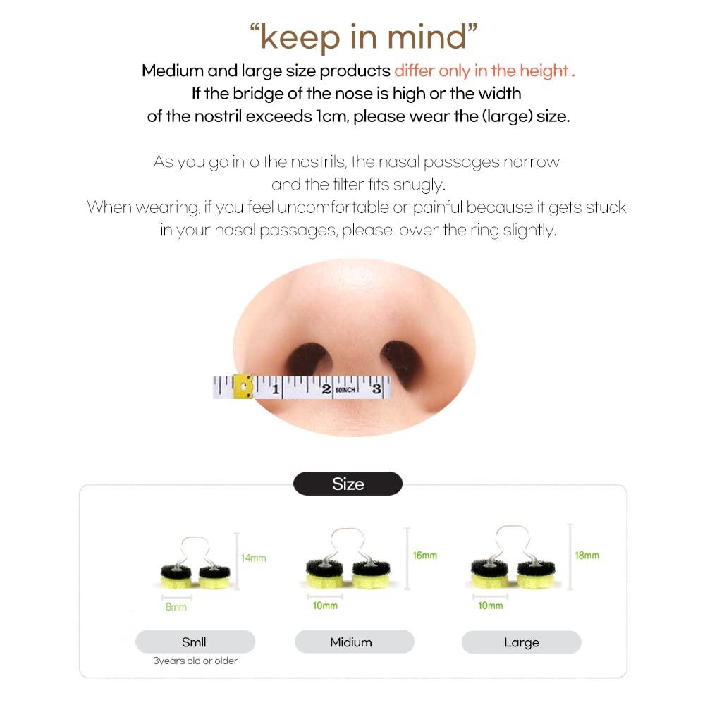 KOKOK 3-Ply Reusable Nose Filter Nasal Plugs - Pack of 3 (Large ...