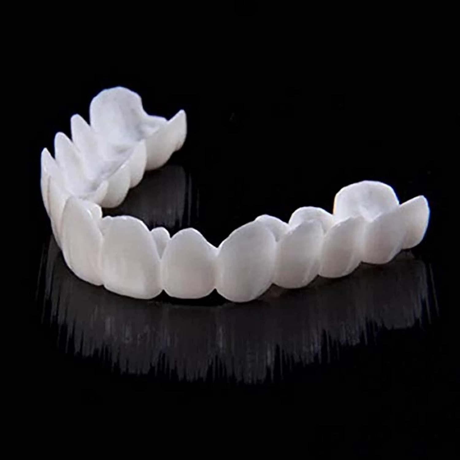 6 PCS Natural Shade Fake Teeth Veneers for Upper and Lower Jaw ...