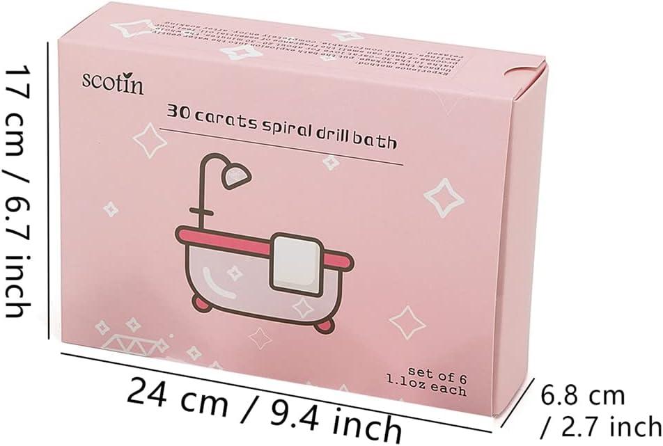 WDHOMLT Bathroom Bombs Set - 6 Handmade Fizzy Bubble Bath Balls with ...