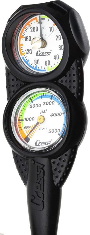 Cressi Scuba Diving Mini Console - Depth Gauge + Pressure Gauge | Made ...