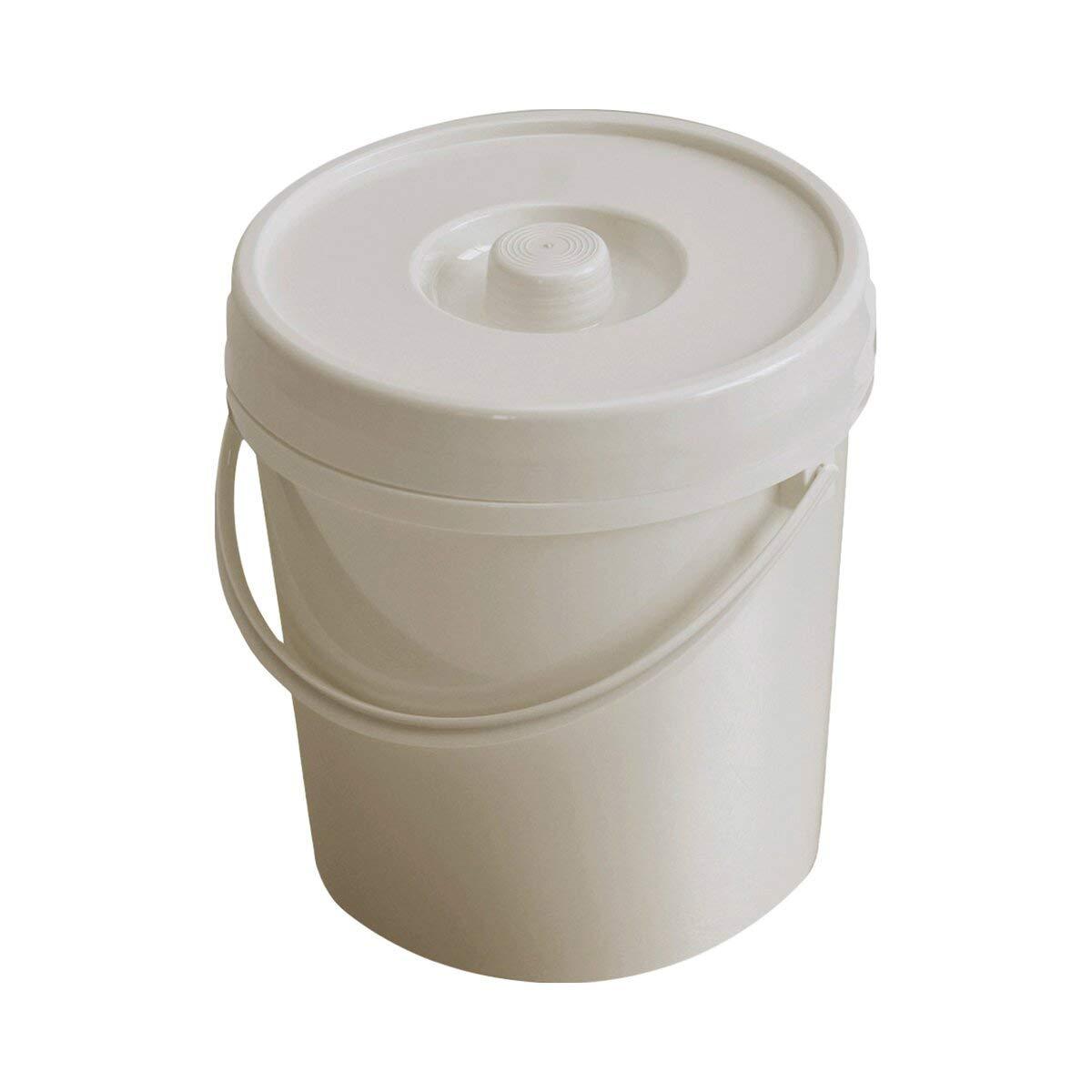 12L White Diaper Pail with Lid & Handle - Odor Control Durable ...