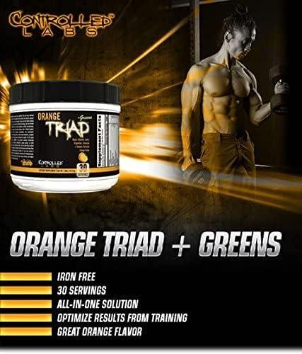 Controlled Labs Orange Triad Plus Greens 30 Servings - Iron Free ...