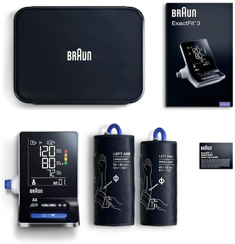 Braun ExactFit 3 Upper Arm Blood Pressure Monitor - Clinically Accurate ...