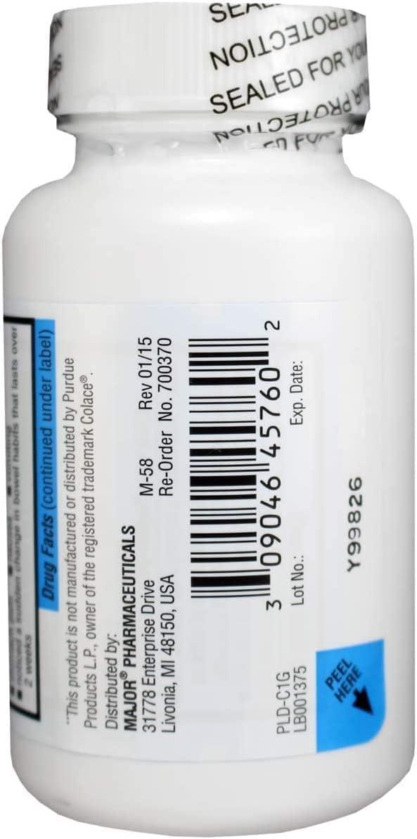 Major Dok 100mg Docusate Sodium Softgel Capsules - 100 Unboxed Orange ...