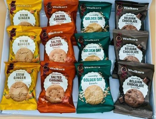 Walkers Assorted Shortbread Variety Mini Packs Biscuits 12 Twin packs x ...