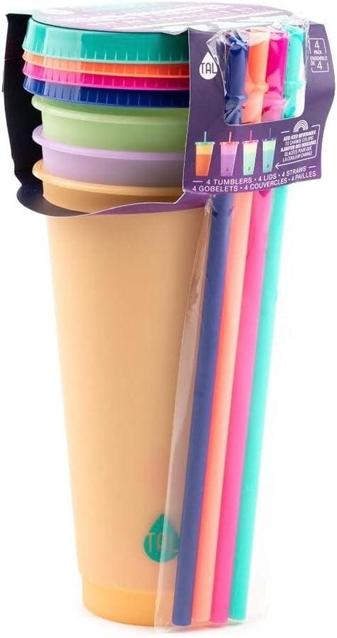 Brumis Imports TAL Color Changing Cup with Lid and Straw 24oz Solid