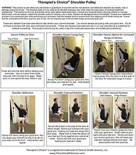 Therapists Choice Shoulder Pulley - Over the Door with Exercise Guide ...
