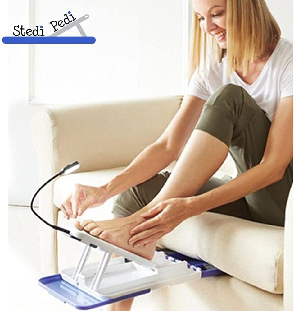 Stedi Pedi Pro - Professional Home Pedicure Kit with Magnifier, Fan ...