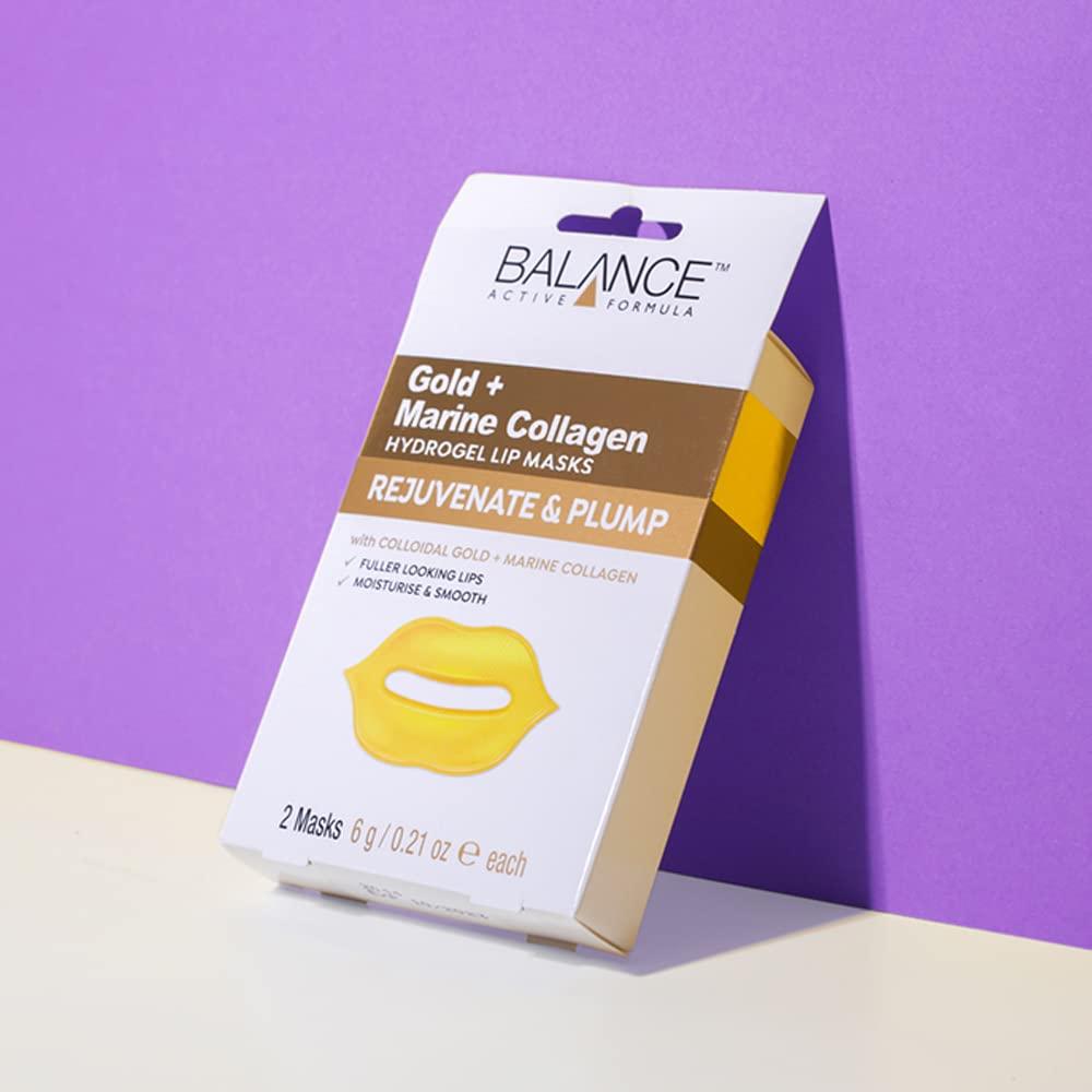 Buy Balance Active Formula Gold Collagen Hydrogel Lip Masks - 2 Pack ...
