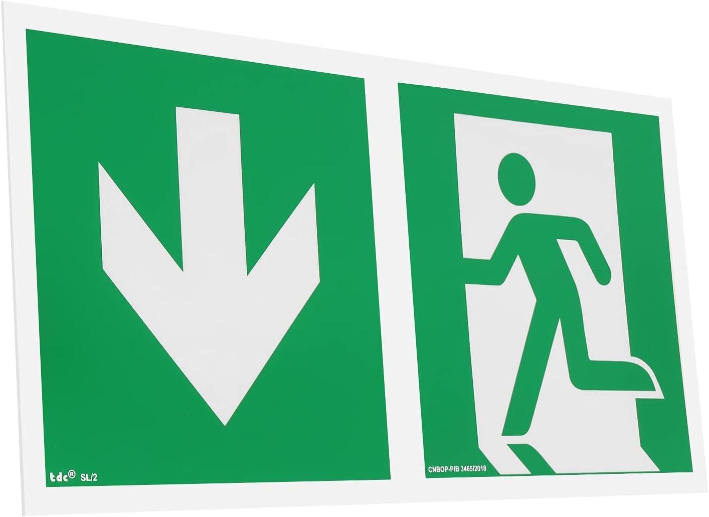 Notlok Safety Work Emergency Exit Sign - Illuminating PVC Plate | DIN ...