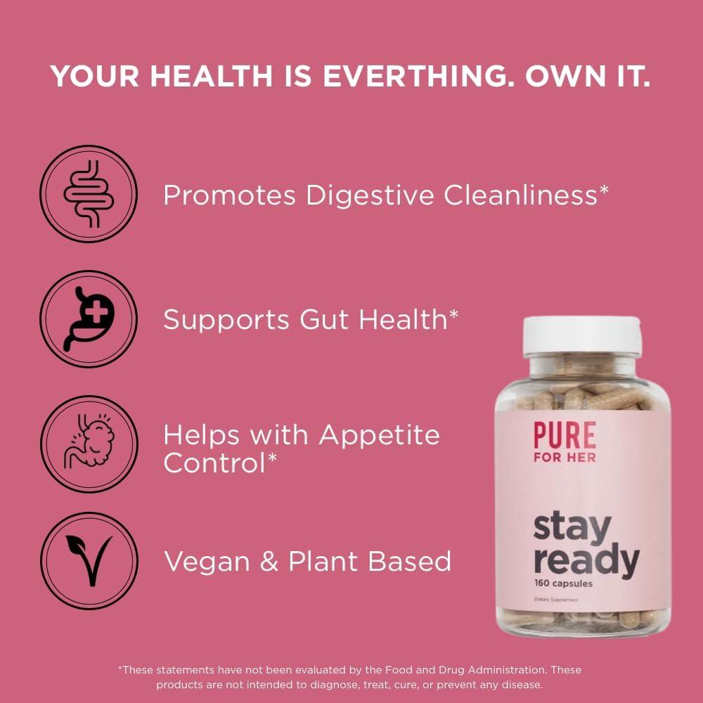 Pure for Her Vegan Original Stay Ready Fiber Supplement for Women ...