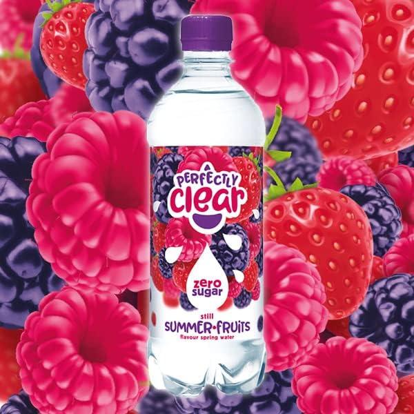 Clear Still Summer Fruits Flavoured Water 500ml x 12 - Refreshing and ...