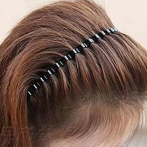 Bodbop XINGZHE Metal Hair Band for Men and Women - Wavy Black Headband ...