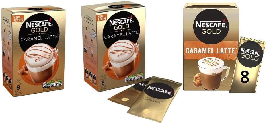 Nescafe Gold Instant Coffee Sachets Contains 48 Caramel Latte Sachets ...