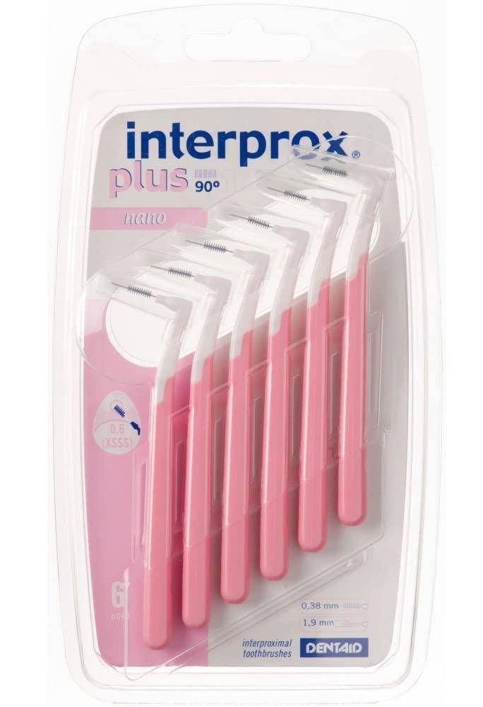 Interprox Plus Interdental Brushes Pink Nano 0.38 mm - 6 Pieces | Best ...