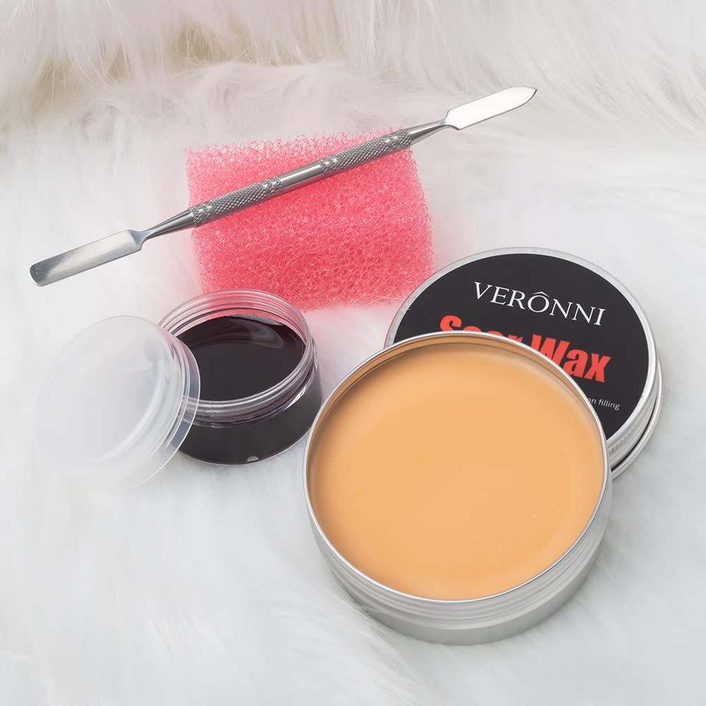 VERONNI Halloween SFX Makeup Kit - Skin Scar Wax, Fake Blood & Stipple ...