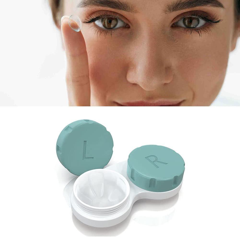 6-Piece Multi-Colored Contact Lens Case Set - Portable Cleaning Device ...