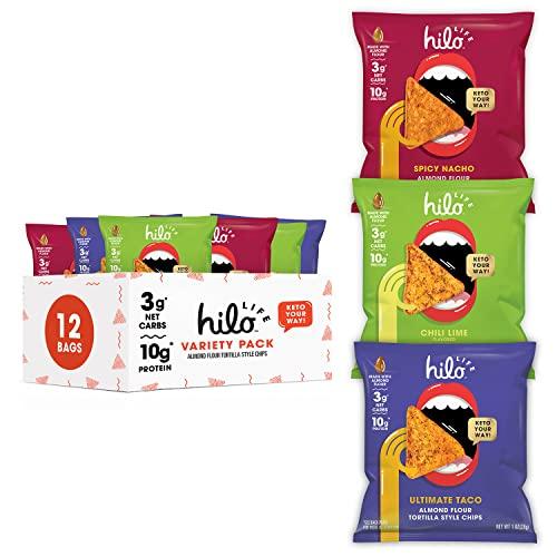 Hilo Life Low Carb Keto Tortilla Chips - Bold Variety Pack (12 Count ...