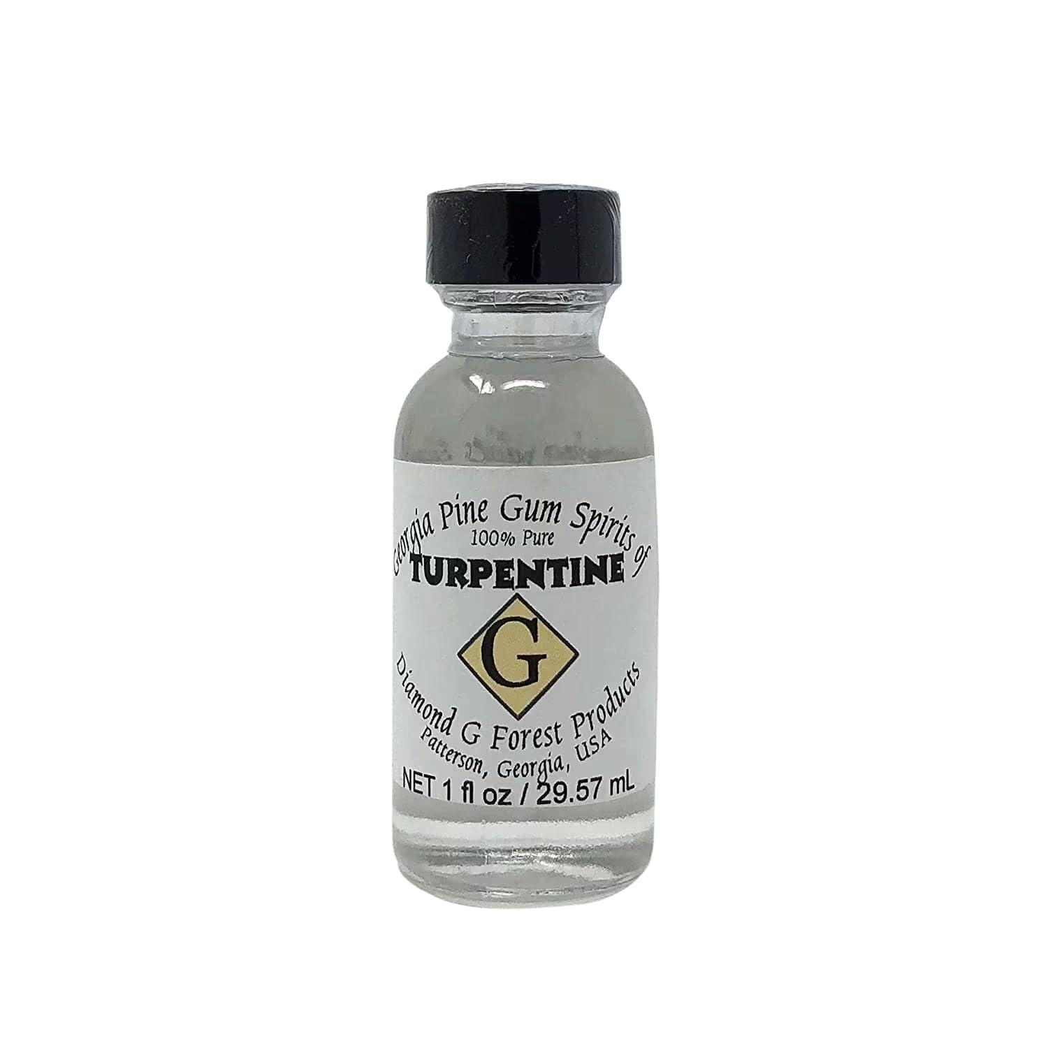 Bottle of Diamond G Forest 100% Pure Gum Spirits of Turpentine 1 oz ...