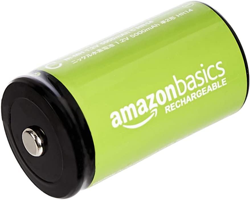 Amazon Basics 4-Pack C Cell Rechargeable Batteries 1.2V (5000mAh Ni-MH ... Amazon Basics 4-Pack C Cell Rechargeable Batteries 1.2V (5000mAh Ni-MH ...
