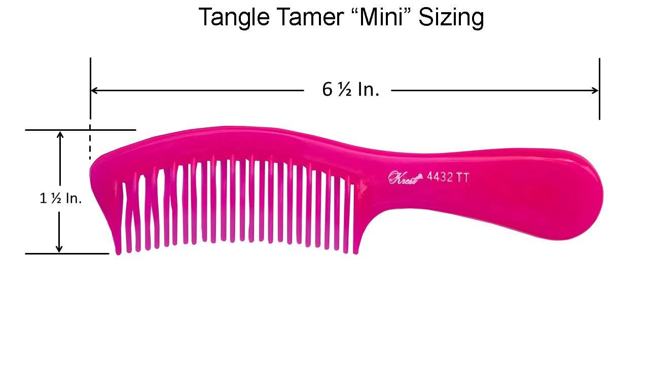 Krest Teal Tangle Tamer Curved Tooth Comb - Detangle Hair Effortlessly ...