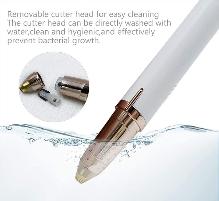 Rechargeable Electric Eyebrow Hair Remover with LED Light - Painless ...